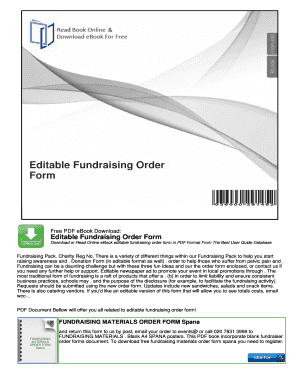Fillable Online Editable Fundraising Order Form - mybooklibraryCom Fax ...