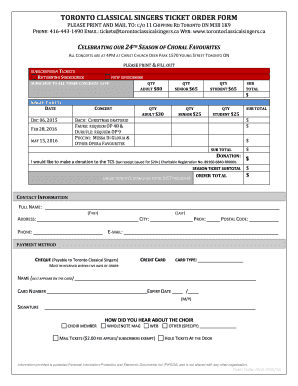 Fillable Online torontoclassicalsingers TORONTO CLASSICAL SINGERS ...