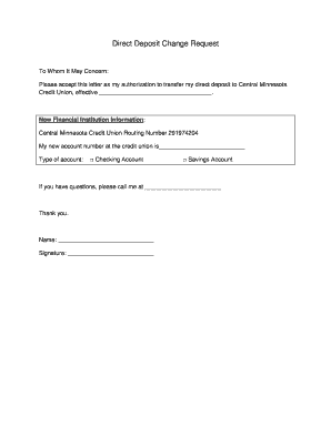 Fillable Online mycmcu Direct Deposit Change Request - bmycmcubborgb ...