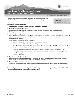 Fillable Online Inheriting a Non-Retirement Account Individual ...