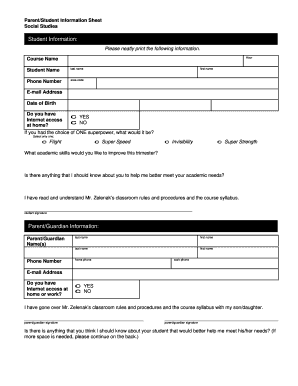 Fillable Online Information Sheet.doc.pdf Fax Email Print - pdfFiller