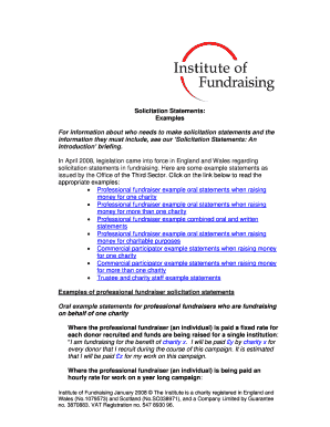 Fillable Online Solicitation Statements: Fax Email Print - pdfFiller