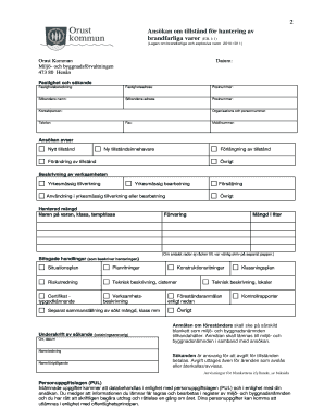 Fillable Online Information avseende Hantering av brandfarlig vara - orustse Fax Email Print ...