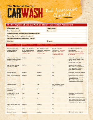 Fillable Online firefighterscharity org The National Charitycar wash ...