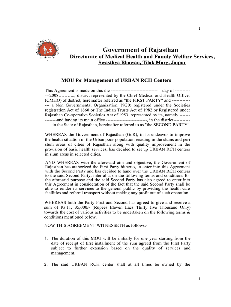 Fillable Online MOU final NGOs Fax Email Print - pdfFiller