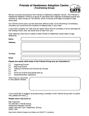 Fillable Online cats org Friends of Haslemere Interest Form - Cats ...