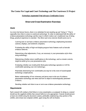 Fillable Online Direct and Cross-Examination Exercises Fax Email Print ...