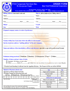 Fillable Online NY PC Order Form Fax Email Print - pdfFiller