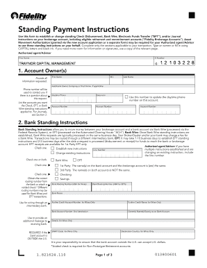 Fillable Online instructions on your brokerage account, including ...
