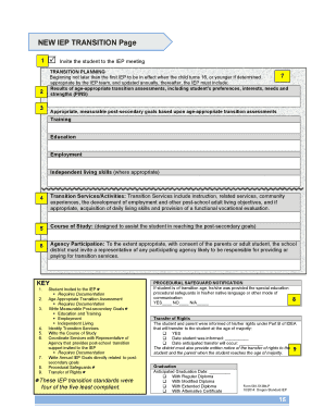 Fillable Online NEW IEP TRANSITION Page Fax Email Print - pdfFiller