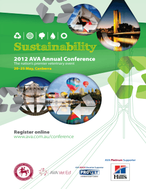 Fillable Online AVA Conference 2012 Registration brochure Finalpdf Fax ...