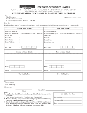 Fillable Online peerlesssec co PEERLESS SECURITIES LIMITED ...