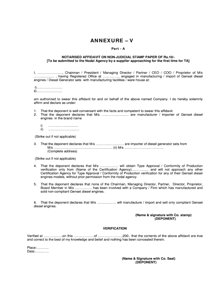 Fillable Online NOTARISED AFFIDAVIT ON NON-JUDICIAL STAMP PAPER OF Rs ...