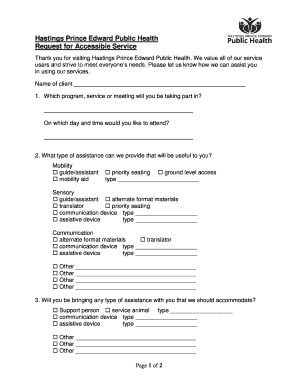 Fillable Online hpepublichealth Hastings Prince Edward Public Health - hpepublichealth Fax Email ...