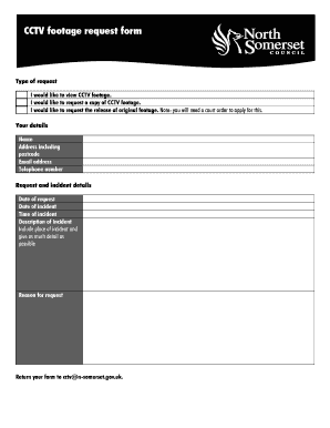 Fillable Online old n-somerset gov CCTV footage request form - New website Fax Email Print ...