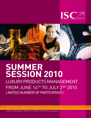 Fillable Online sbs su SuMMeR SeSSION 2010 - Stockholm Business School - sbs su Fax Email Print ...