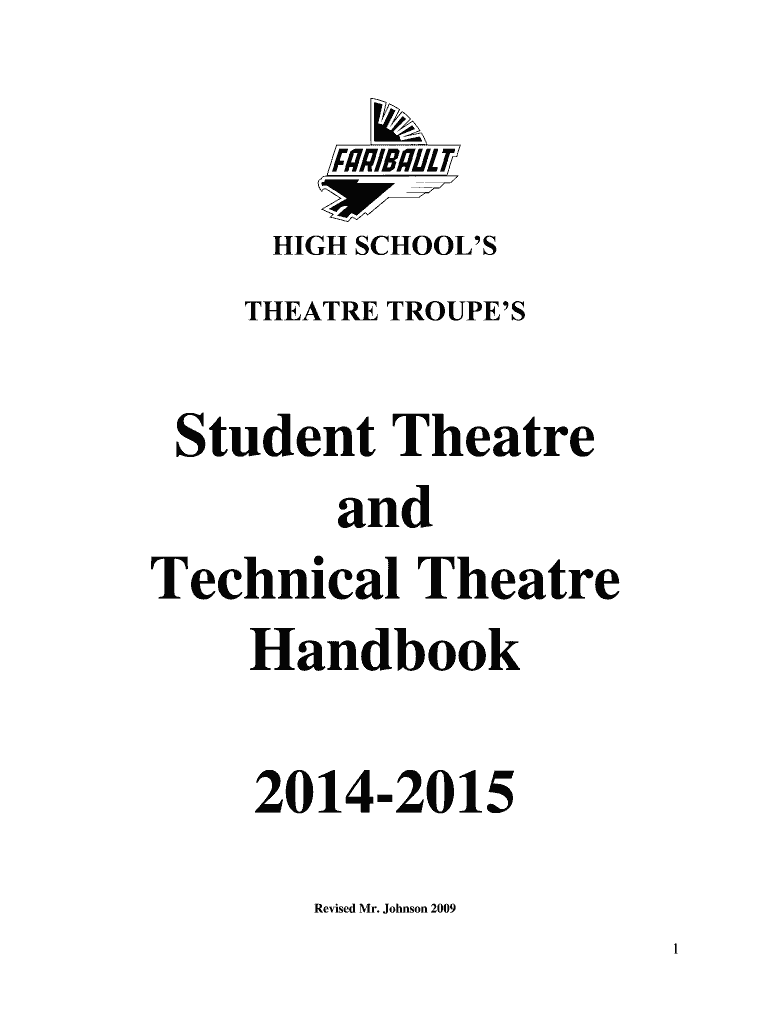 Fillable Online fhs faribault k12 mn Student Theatre and Technical ...