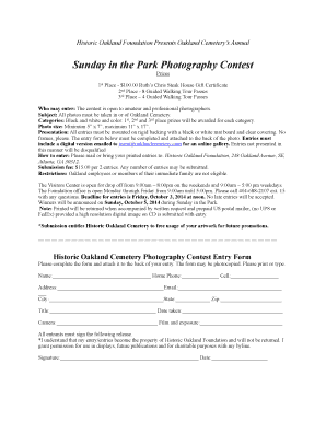 Fillable Online Photo Contest Form 2014edit Fax Email Print - pdfFiller