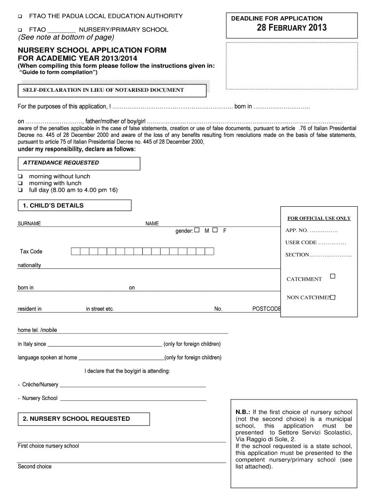 Fillable Online padovanet FTAO THE PADUA LOCAL EDUCATION AUTHORITY FTAO ...