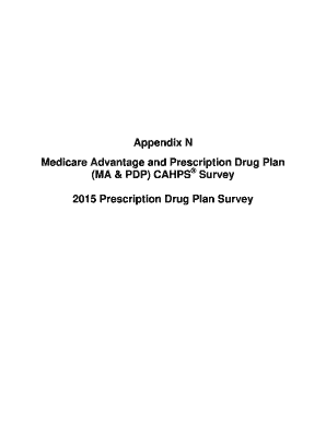 Fillable Online ma-pdpcahps Appendix N Medicare Advantage and ...