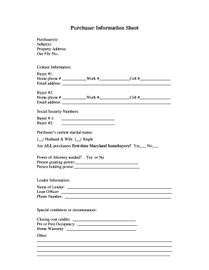 Fillable Online Purchaser Information Sheet - Titlemax LLC Fax Email ...