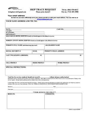 Fillable Online PS DIRECT Process servers & Skip investigations Fax Email Print - pdfFiller