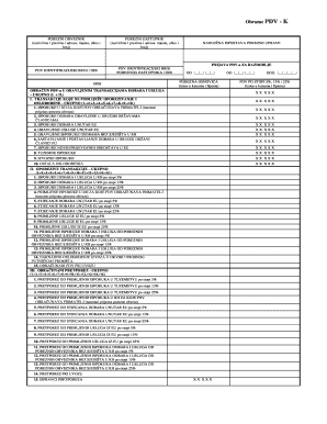 Pdv Obrazac - Fill Online, Printable, Fillable, Blank | pdfFiller