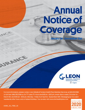 Fillable Online Member Services - Leon Medical Centers Health Plans Fax ...