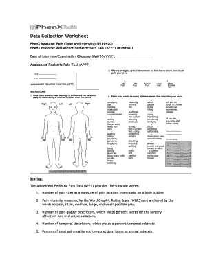 Fillable Online PhenX Protocol: Adolescent Pediatric Pain Tool (APPT ...