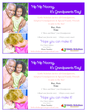 Fillable Online Its Grandparents Day Fax Email Print - pdfFiller