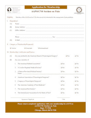 Fillable Online Pain Application Pain Application Fax Email Print ...