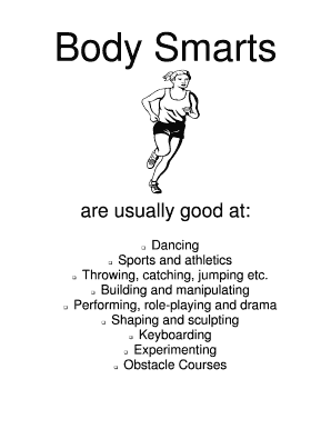 Fillable Online Body Smarts - Wikispaces Fax Email Print - pdfFiller