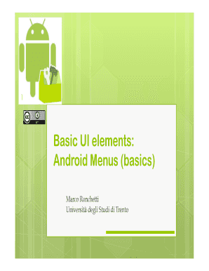Fillable Online Android Menus (basics) Fax Email Print - pdfFiller