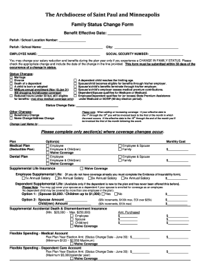 Fillable Online Family Status Change Form Fax Email Print - pdfFiller