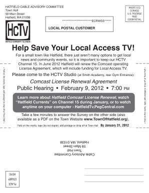Fillable Online townofhatfield HATFIELD COMMUNITY TELEVISION Help Save ...