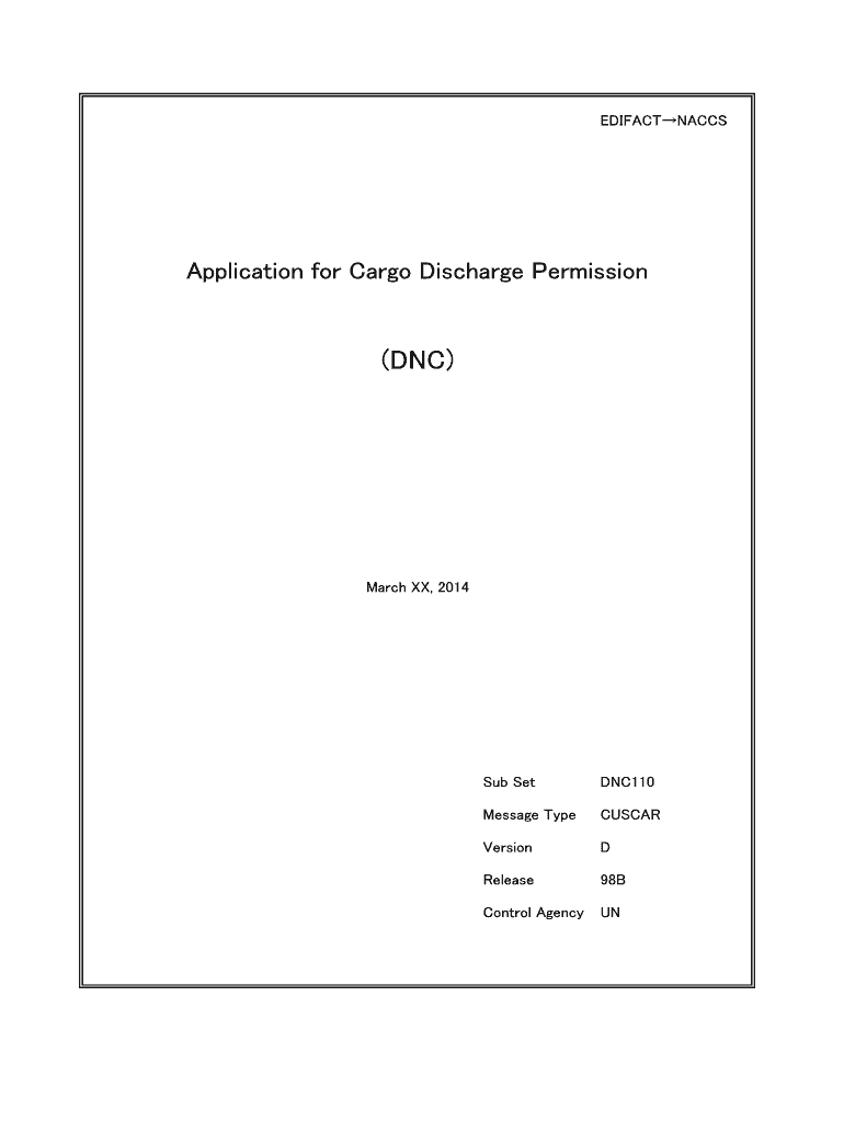Fillable Online Application for Cargo Discharge Permission Fax Email ...