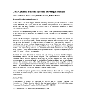 Fillable Online Cost-Optimal Patient-Specific Turning Schedule Fax ...