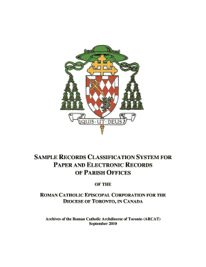 Fillable Online SAMPLE RECORDS CLASSIFICATION SYSTEM FOR Fax Email ...