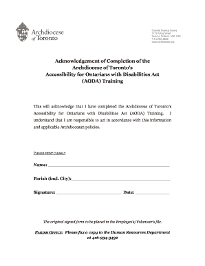 Fillable Online Acknowledgement of Completion of the Fax Email Print ...