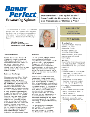 Fillable Online DonorPerfect and QuickBooks Fax Email Print - pdfFiller