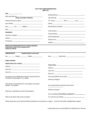 Fillable Online mhaus FORM FOR CHCT TEST for Roadmap Document - bMHAUSb ...