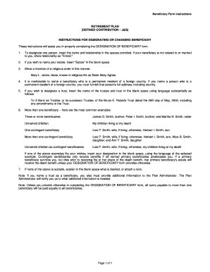 Fillable Online Sample DC beneficiary form - J& Fax Email Print - pdfFiller