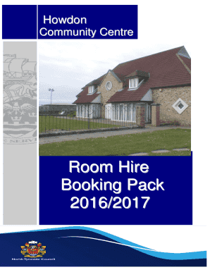 Fillable Online Howdon Community Centre Booking Sheet Fax Email Print ...