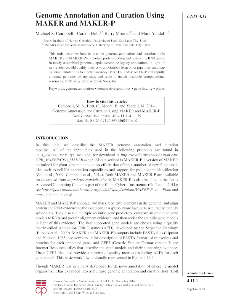 Fillable Online Genome Annotation and Curation Using Fax Email Print ...