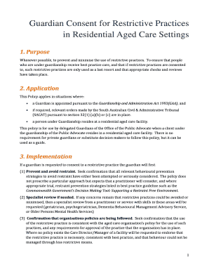 Fillable Online Guardian Consent for Restrictive Practices Fax Email ...