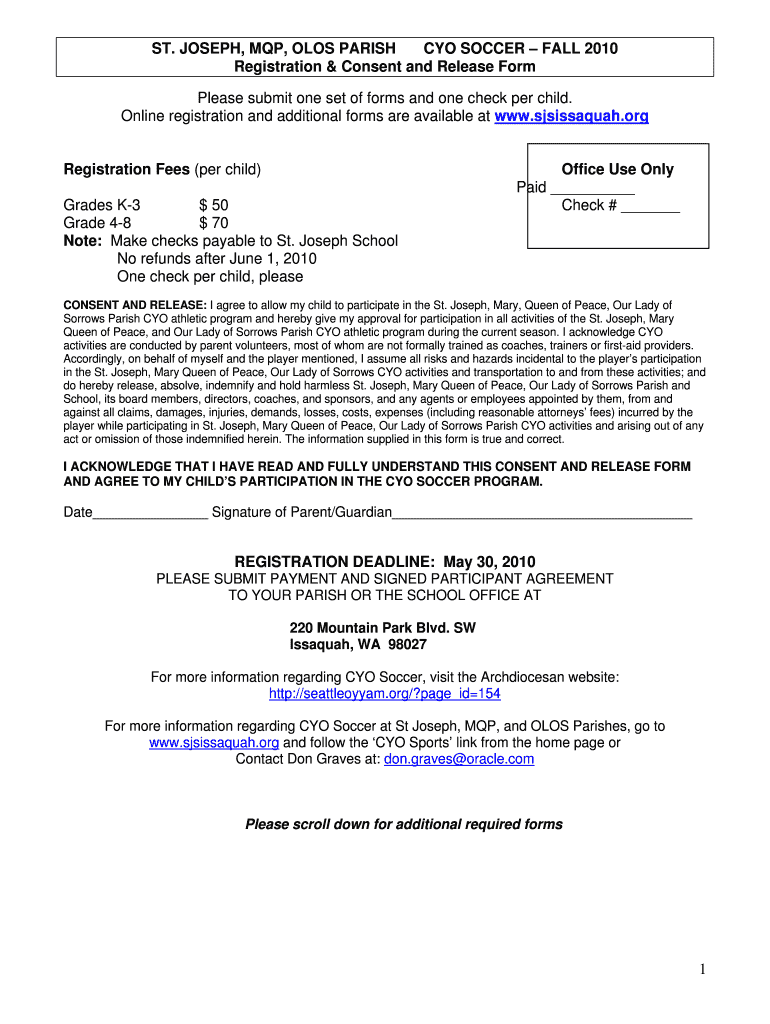 Fillable Online sjsissaquah I ACKNOWLEDGE THAT I HAVE READ AND FULLY ...