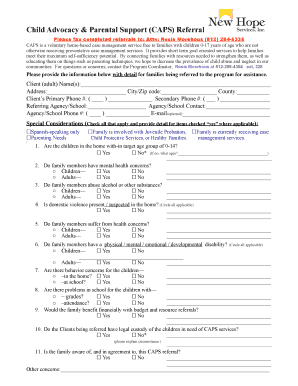 Fillable Online newhopeservices CAPS referral risk checklist.pages ...