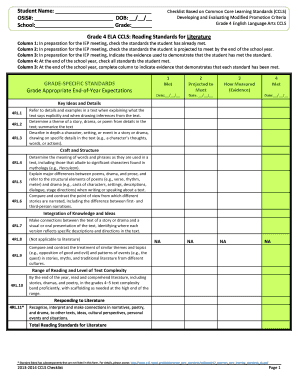 Fillable Online Grade 4 English Language Arts CCLS Fax Email Print ...