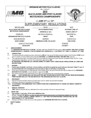Fillable Online QLD CLASSIC AND POST CLASSIC Fax Email Print - pdfFiller