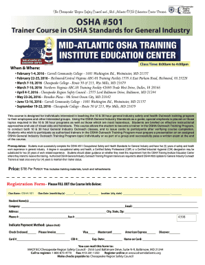 Fillable Online chesapeakesc OSHA501.ai Fax Email Print - pdfFiller